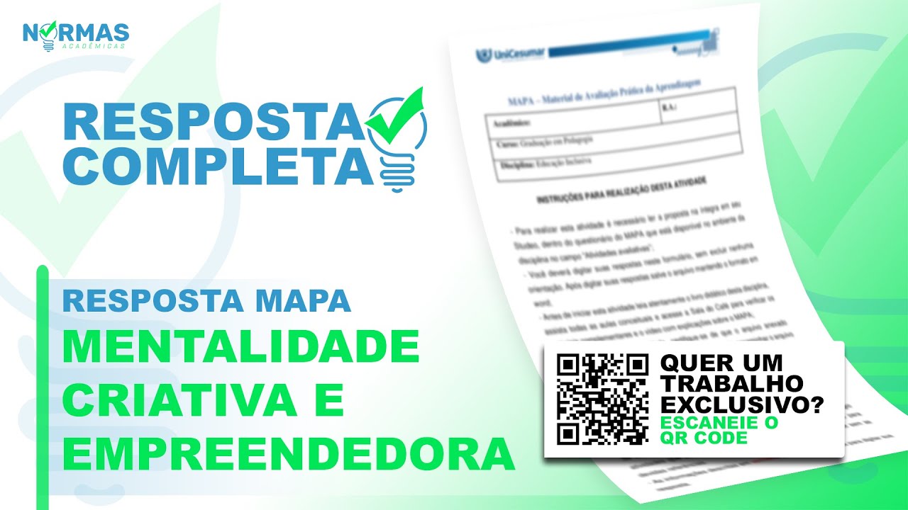 Mapa Mentalidade Criativa E Empreendedora 51 2025 Youtube