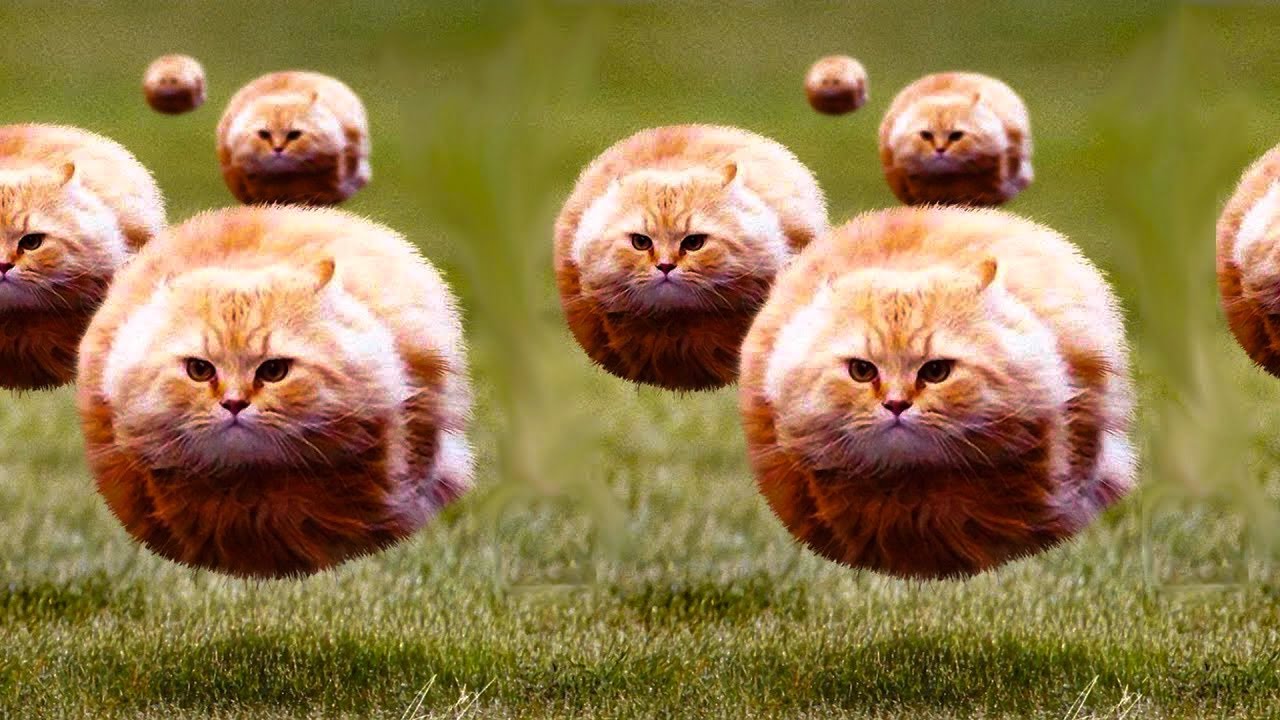 Funny Flying Cat
