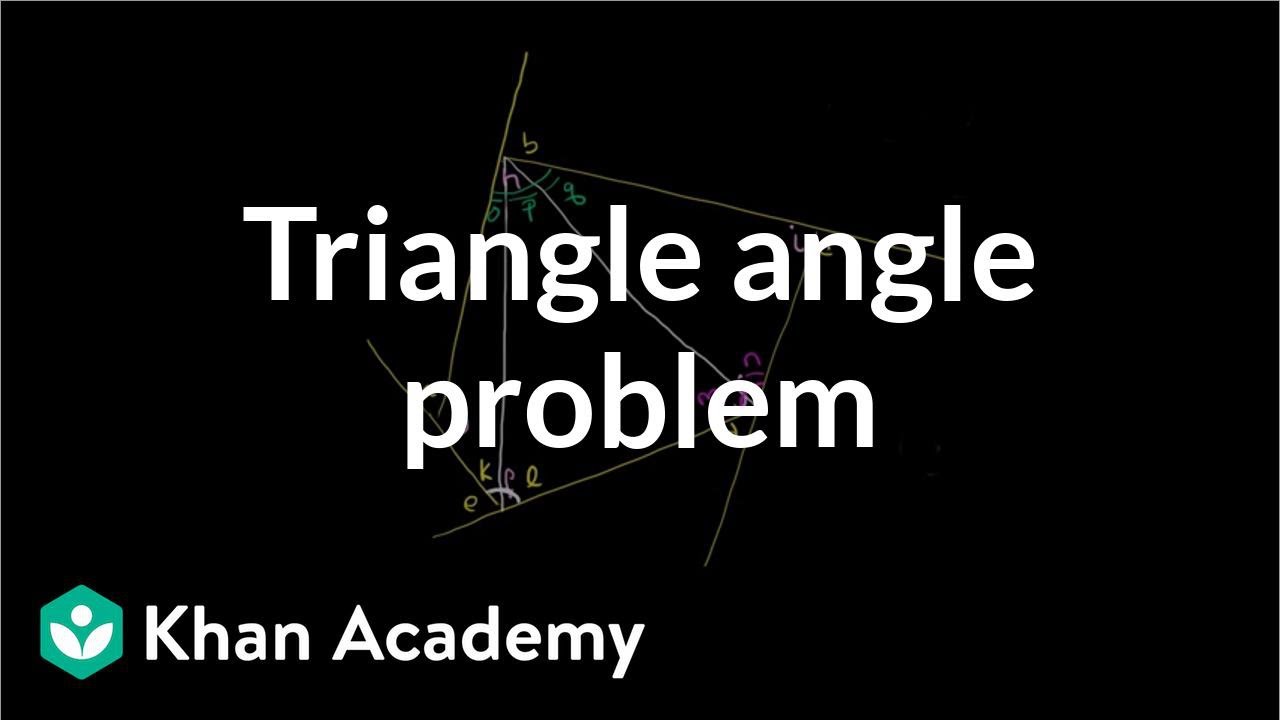 Challenging Triangle Angle Problem Angles And Intersecting Lines