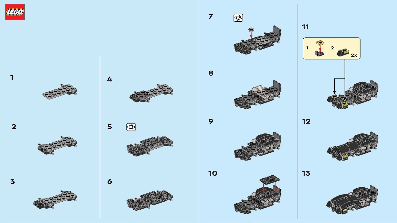 Lego Instructions Magazine Gift 212223 Batmobile Youtube