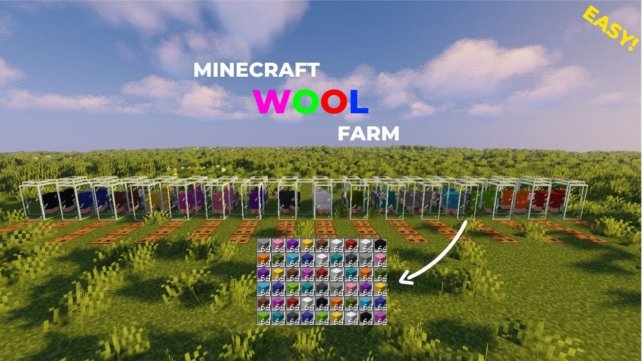 Minecraft Easy Full Automatic Wool Farm Tutorial 1 19 Bedrock Java