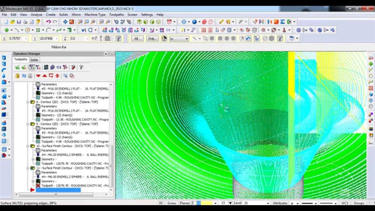 Mastercam Tutorial Training Step 8 Youtube