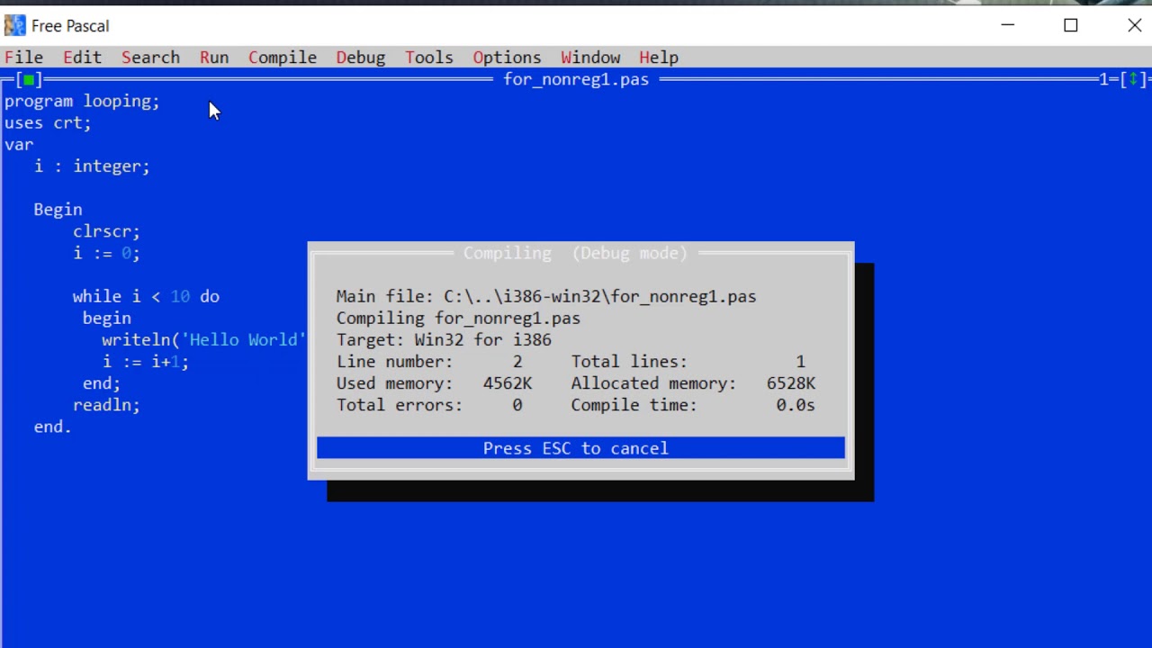 Perulangan Looping Pascal Youtube