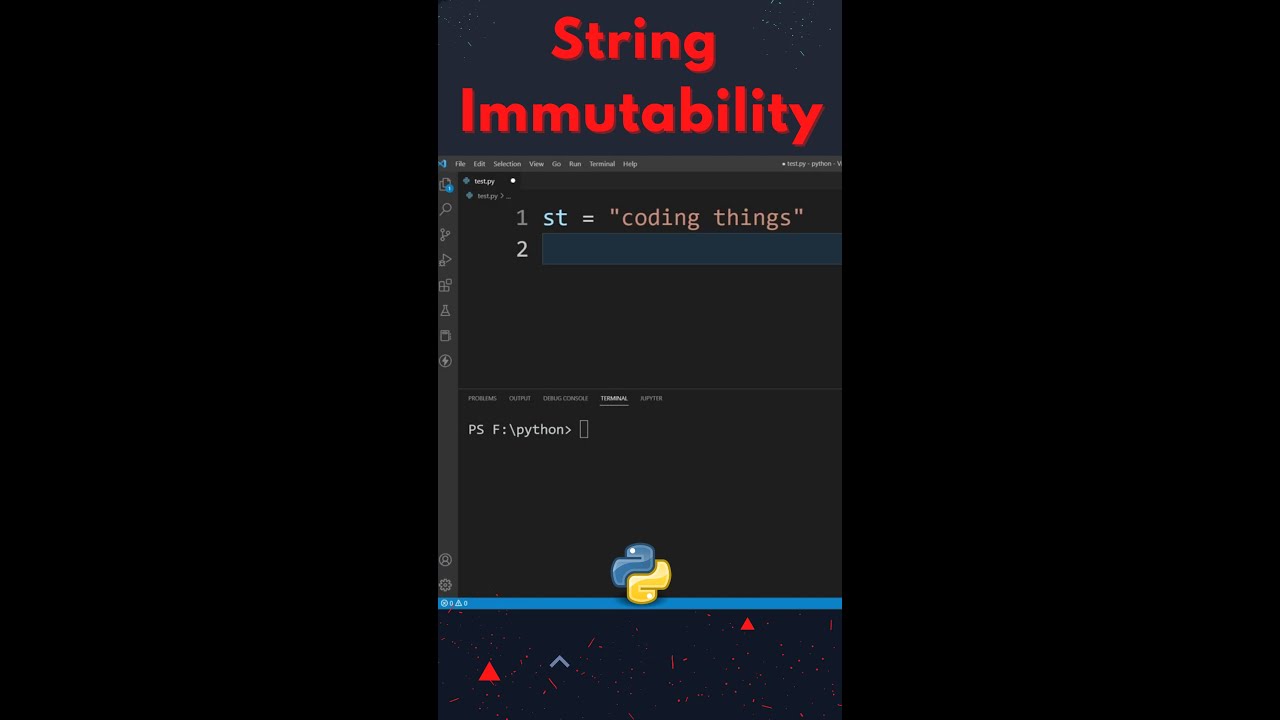 String Immutable In Python Shorts Ytshorts Youtube