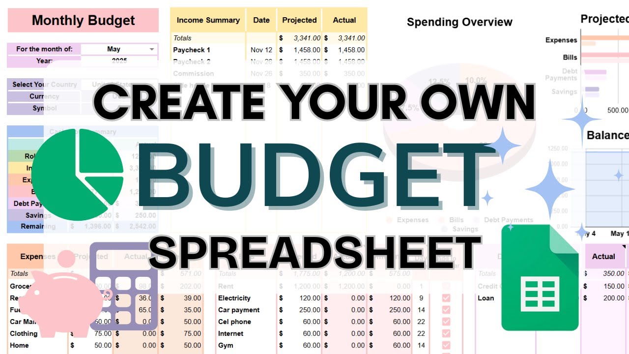 How To Build Your Own Budget In Google Sheets Step By Step Tutorial