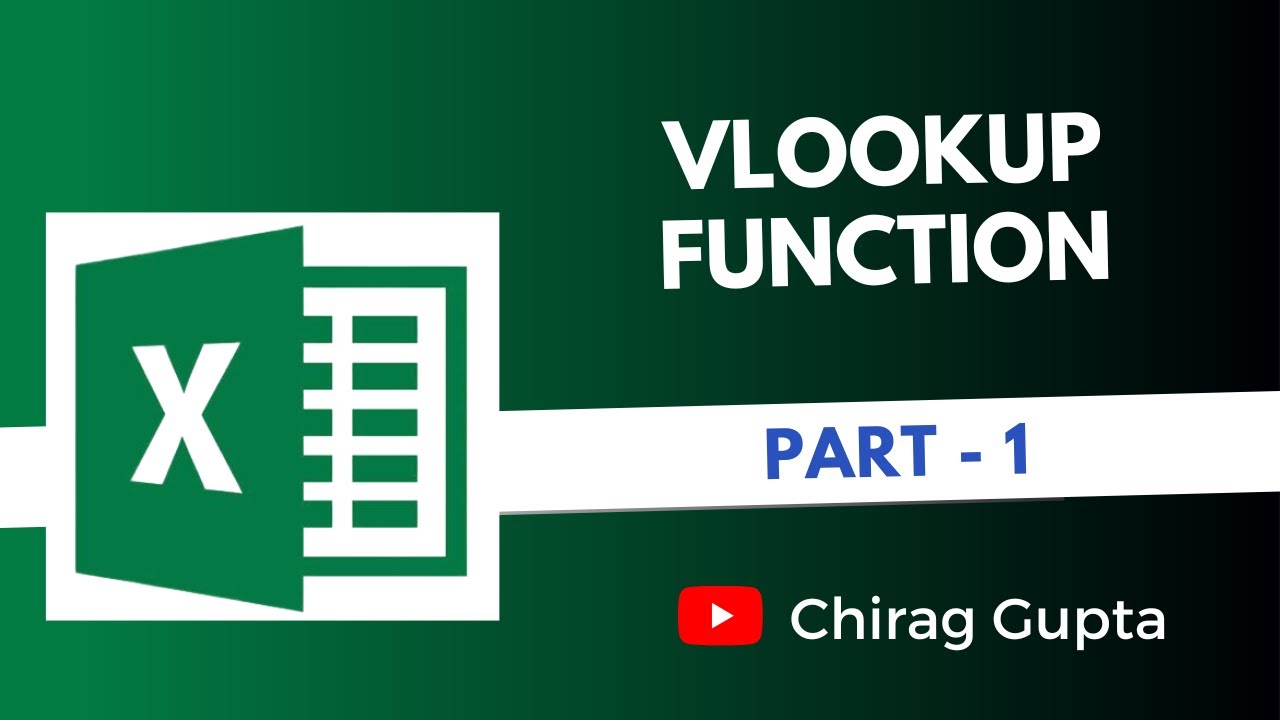 Ms Excel Vlookup Function Part 1 Youtube