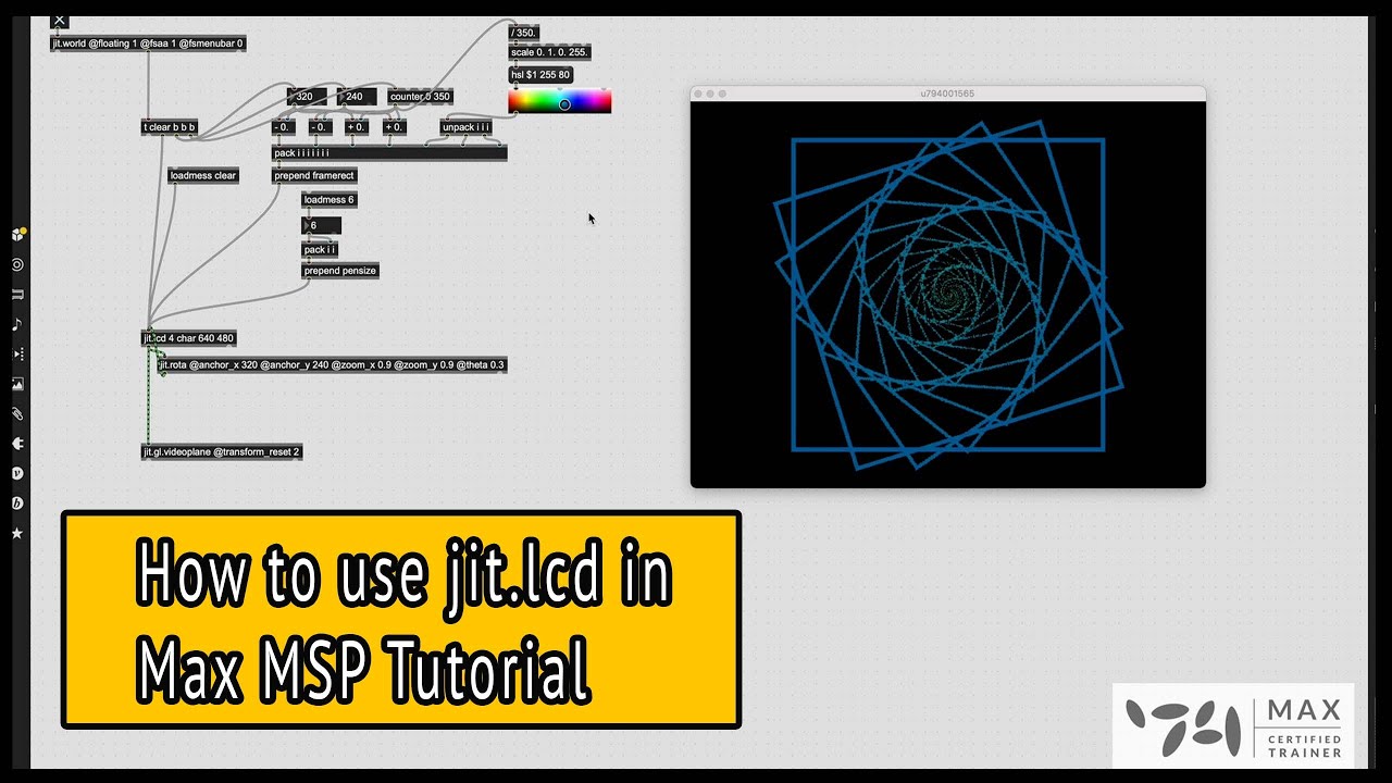 Jit Lcd Max Msp Tutorial Intro To Jitter Youtube