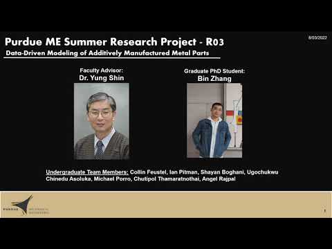 Purdue University Mechanical Engineering Summer Research 2020 R03