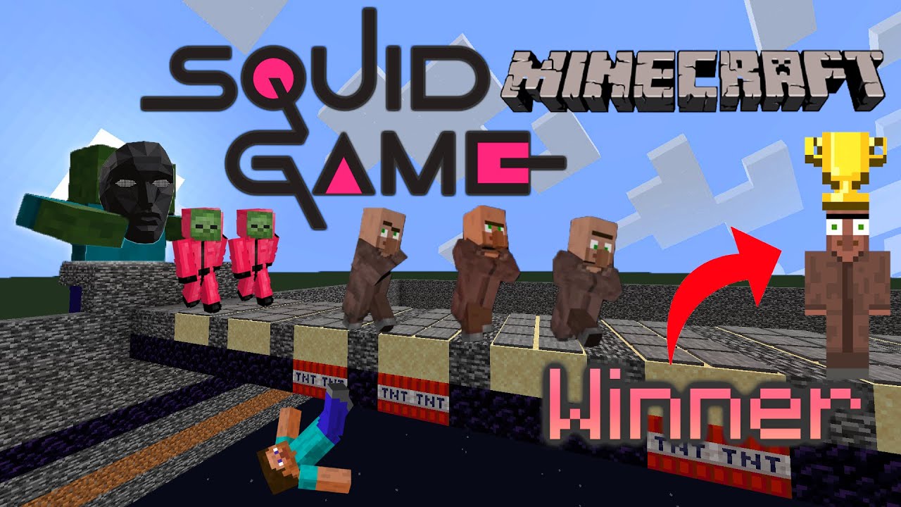 Squid Game For Villagers In Minecraft Youtube