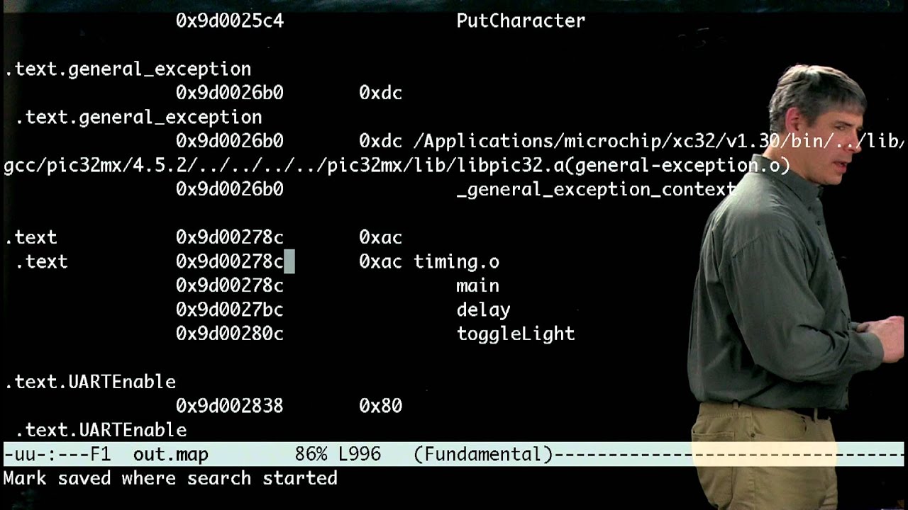 Old Version The Pic32 Memory Map File Kevin Lynch Youtube