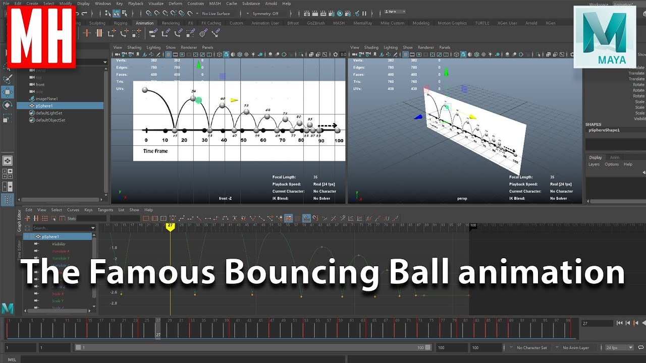 3d Bouncing Ball In Maya 54 Off Www Pinnaxis