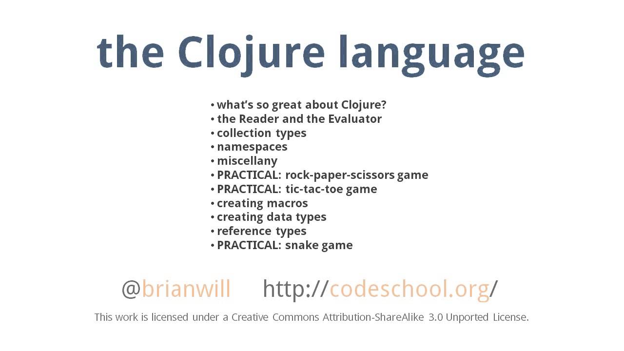 Clojure Intro Youtube
