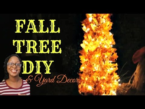 My Diy Fall Tree Yard Decor Youtube