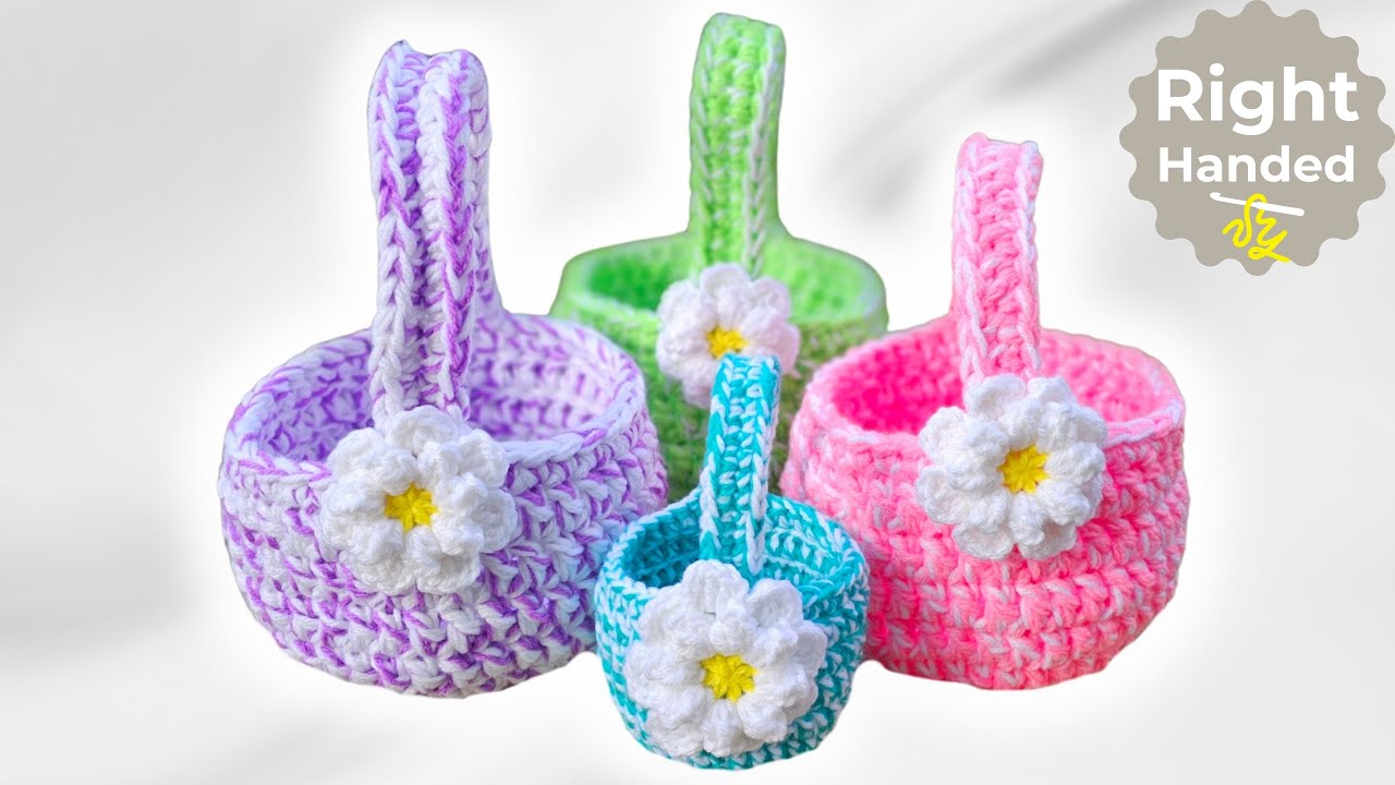 Easy Crochet Easter Basket Tutorial Perfect For Beginners Youtube