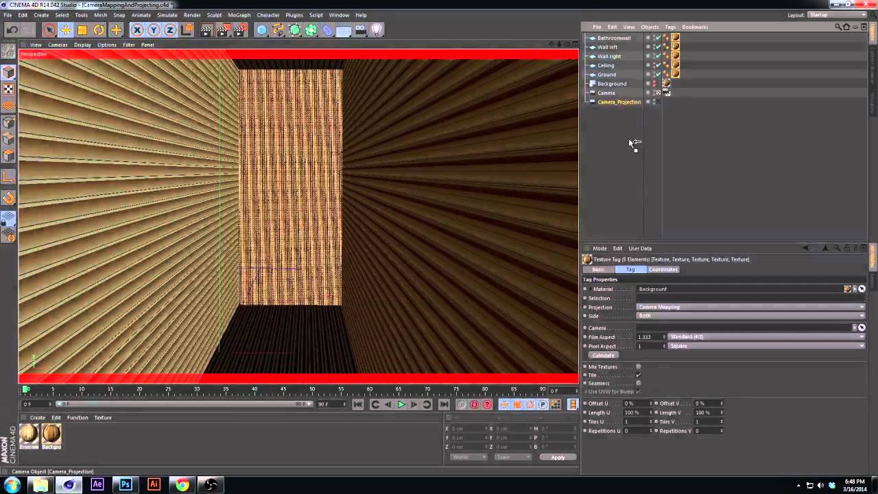 Tutorial Cinema 4d Camera Mapping And Camera Projection Part 2 Youtube