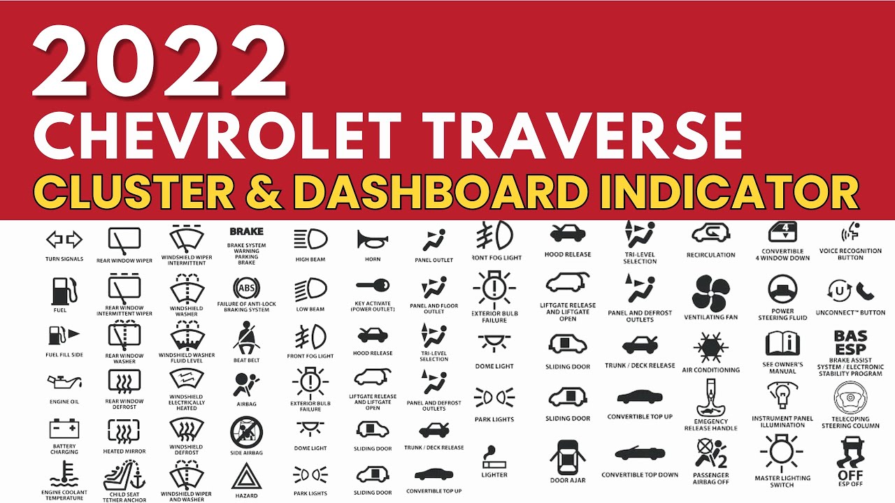 2022 Chevrolet Traverse Dashboard Warning Lights And Cluster Guide