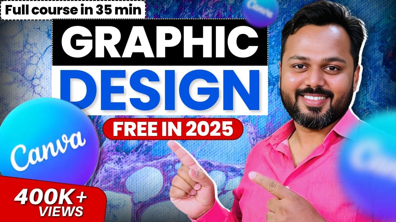 Graphic Design Full Course 2025 Free Tutorial In Hindi Canva