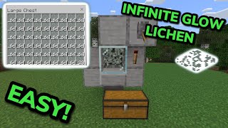 Simple 1 21 Automatic Glow Lichen Farm Tutorial In Minecraft Bedrock ...