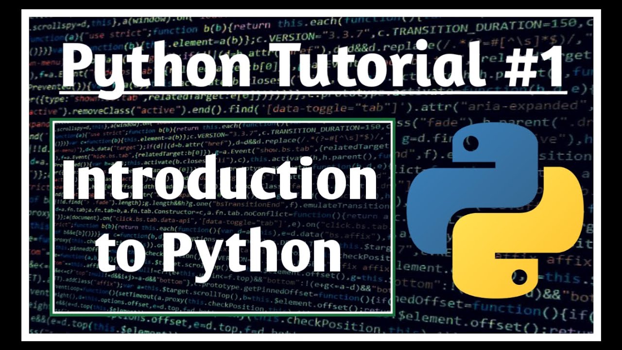 Introduction To Python Python Tutorials For Beginners 1