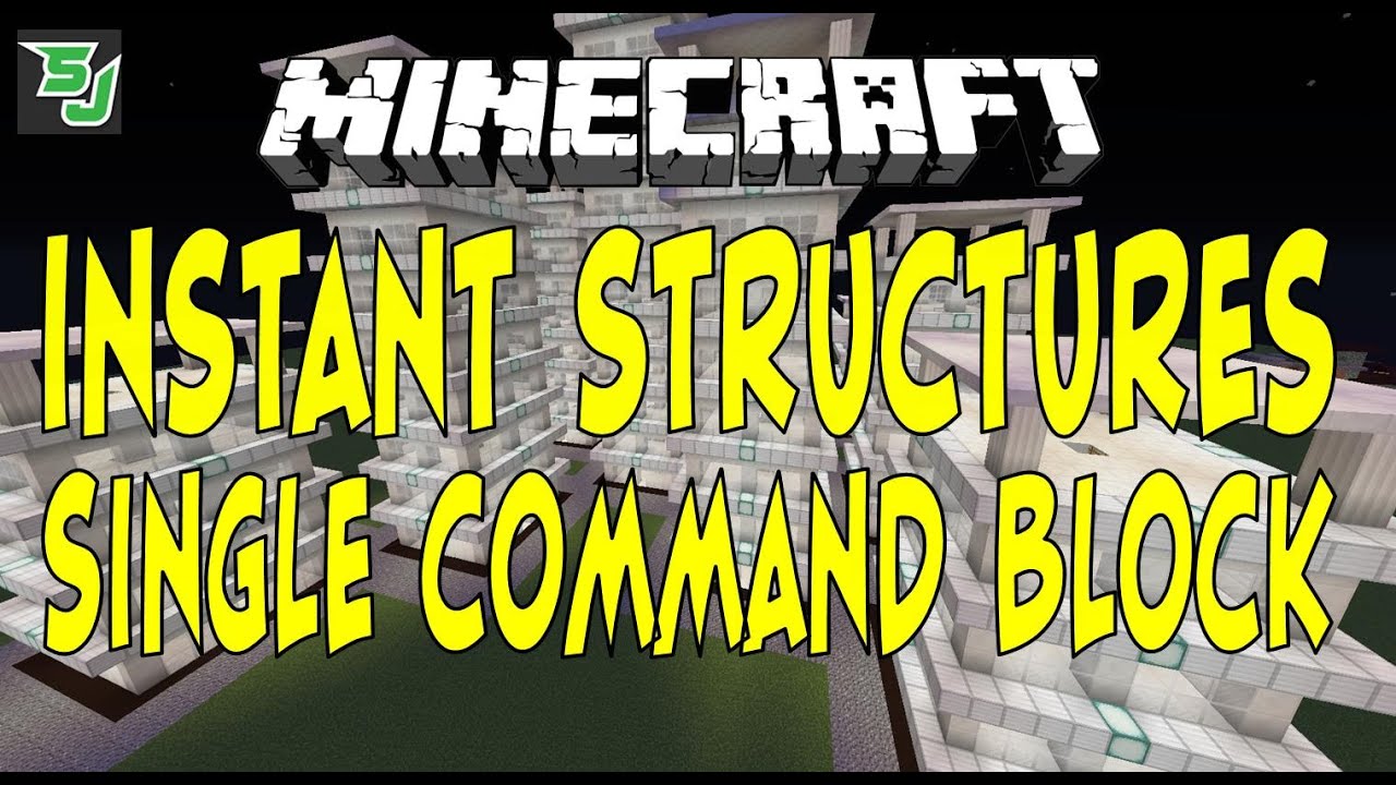 Minecraft Instant Structures Single Command Block Youtube