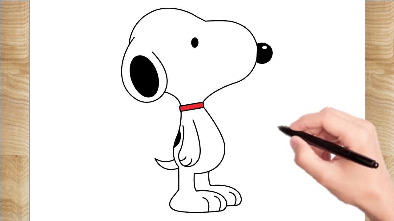 How To Draw Snoopy Step By Step Drawing Youtube