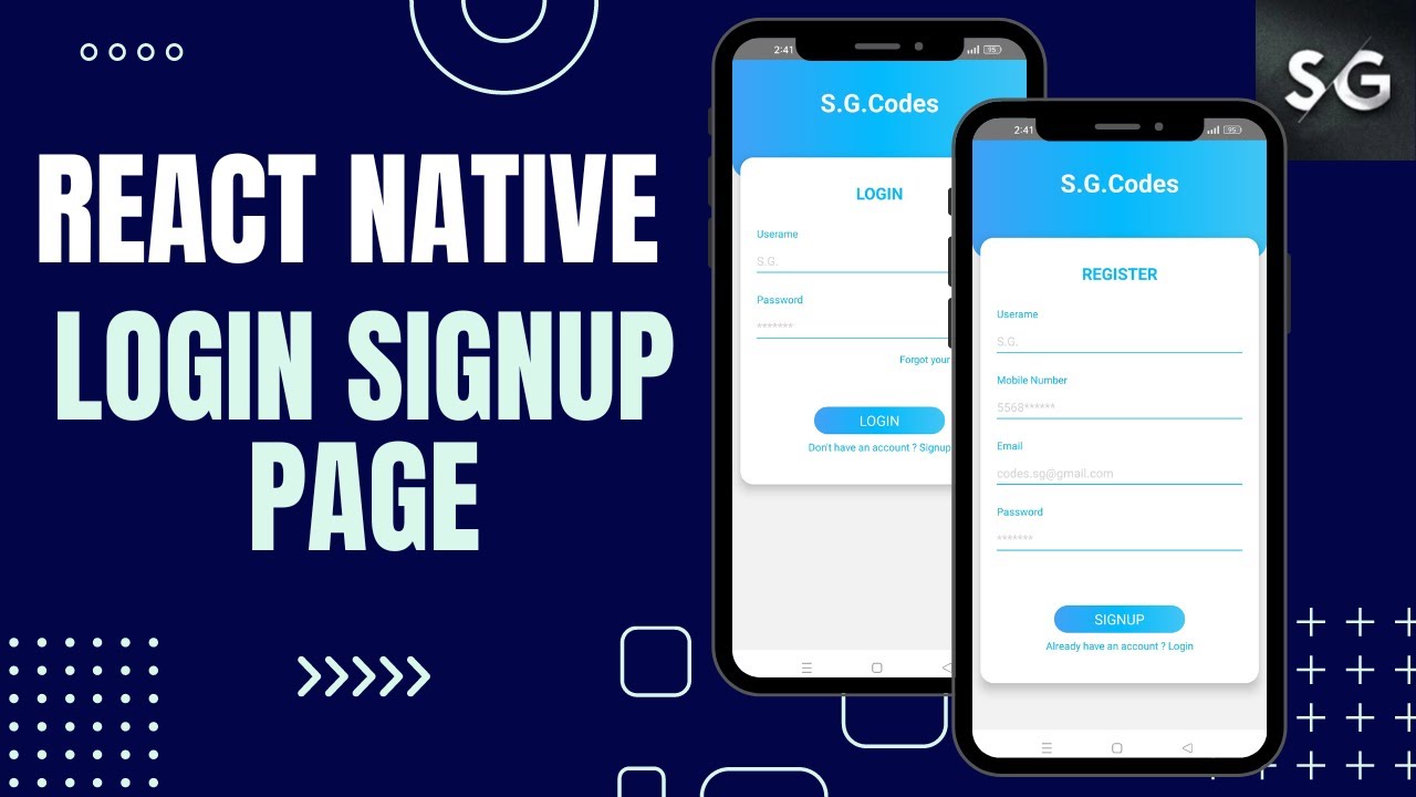 Build A Beautiful Login And Signup Screen In React Native A Step By