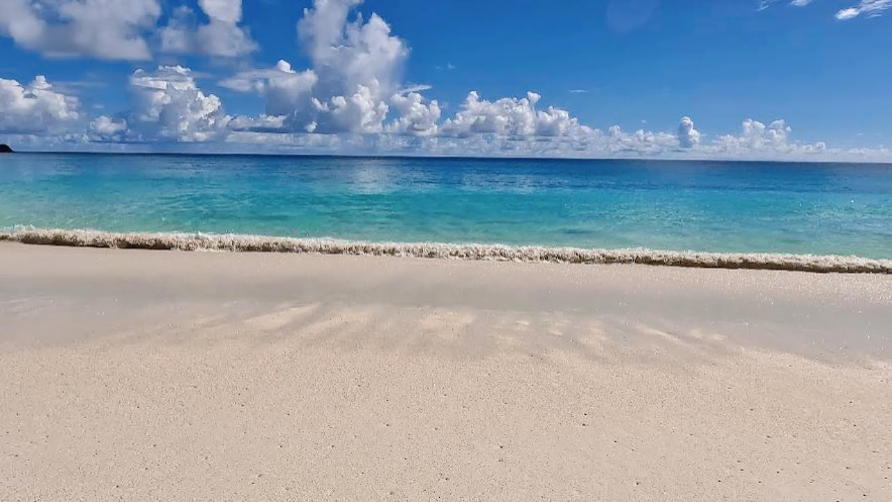 Perfect Beach Blue Water 4k Ocean Wave Sounds Youtube