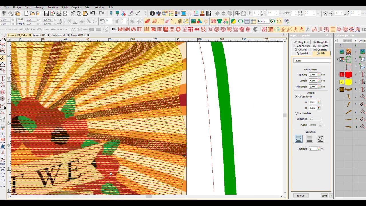 Step By Step Demonstration Of Embroidery Digitizing In Wilcom