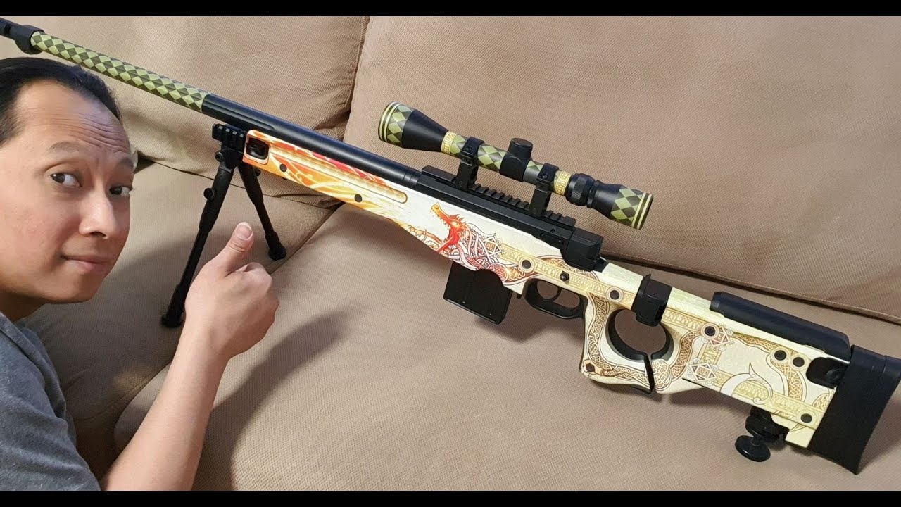 Creating My Own Dragon Lore Awp Folding Stock Version Awesome Youtube