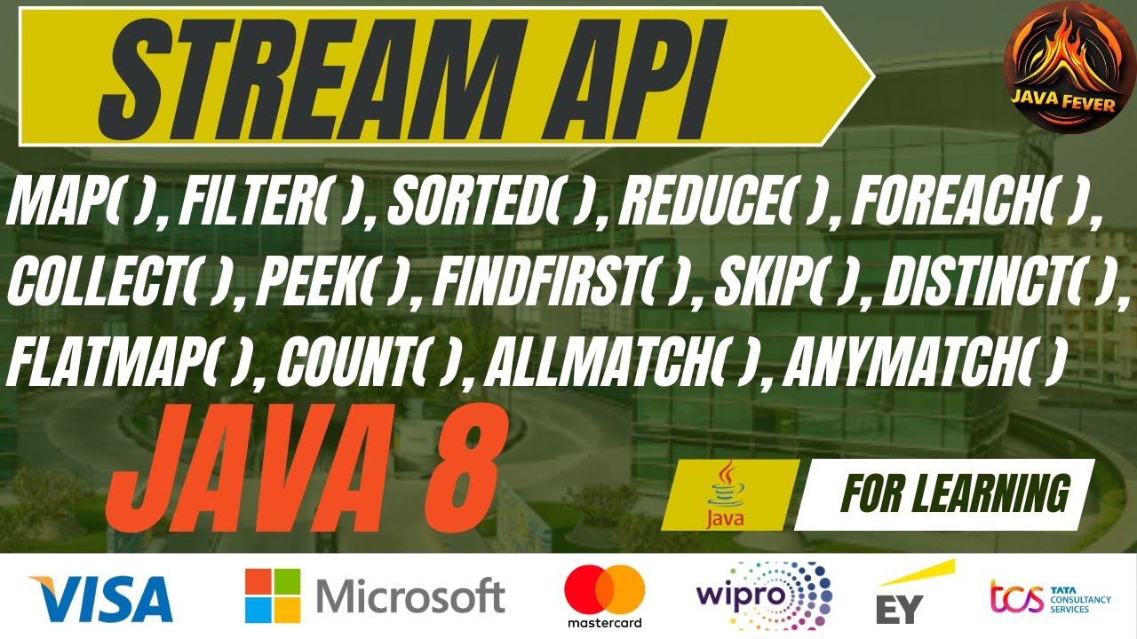 Stream Api In Java 8 Youtube