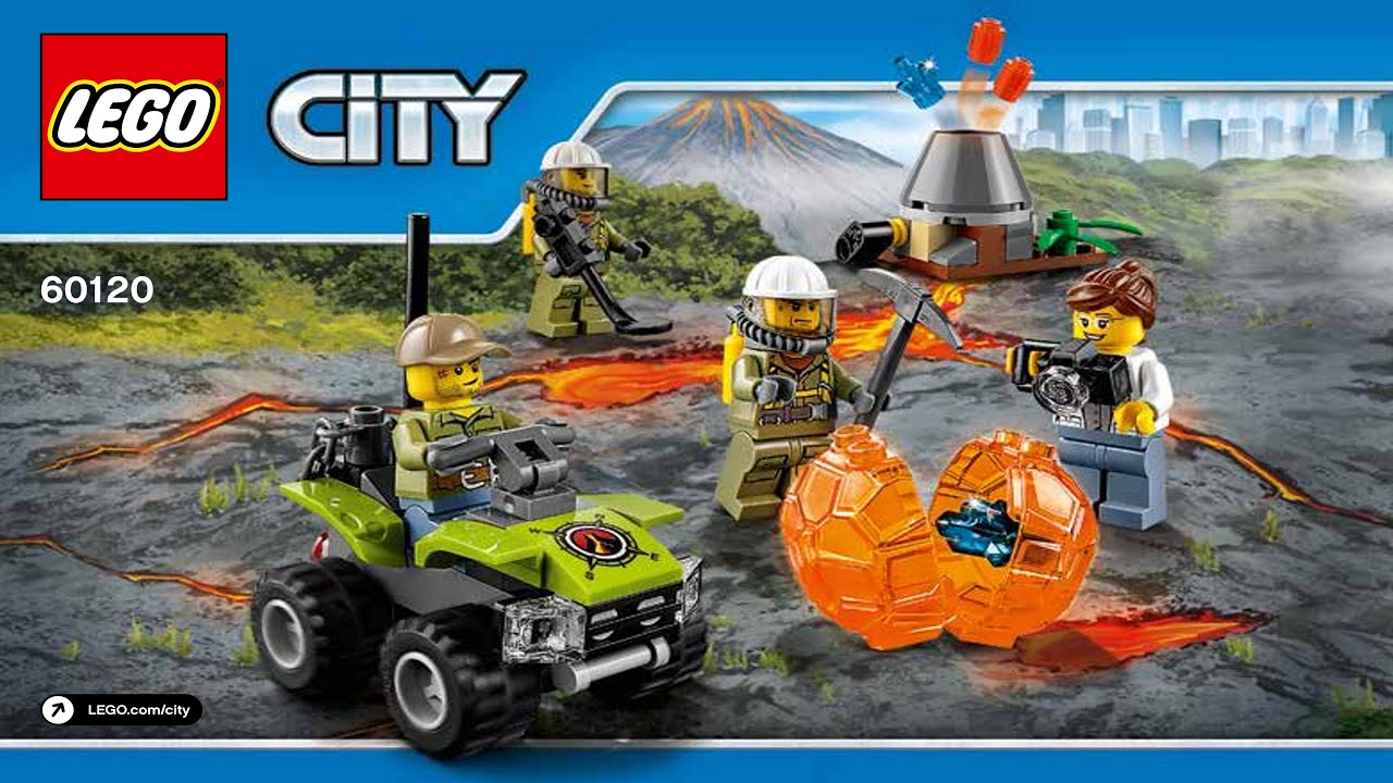 Lego Instructions City Volcano Explorers 60120 Volcano Starter
