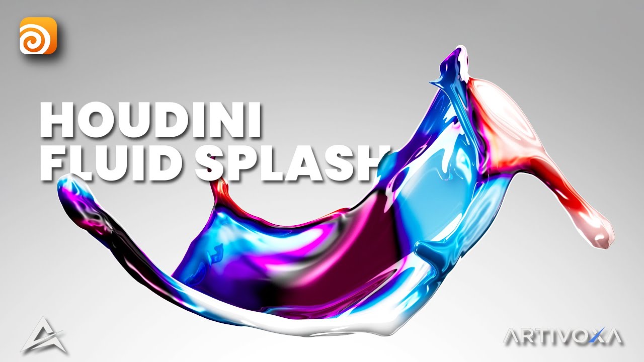 Houdini Tutorial Easy Colorful Fluid Splash Youtube