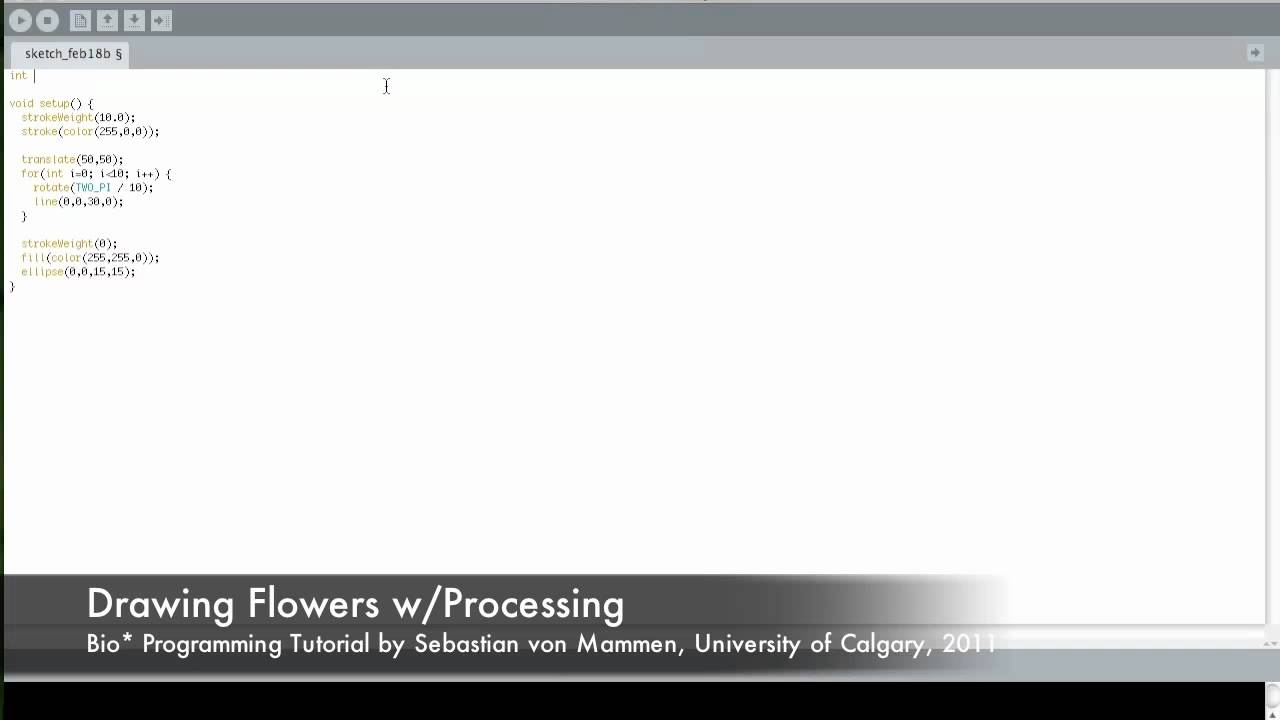 Drawing Flowers With Processing Youtube