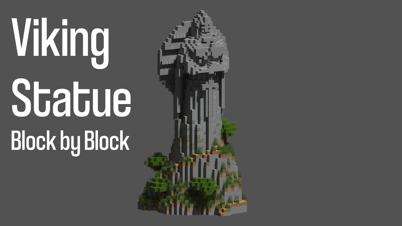 Minecraft Viking Statue Tutorial Youtube