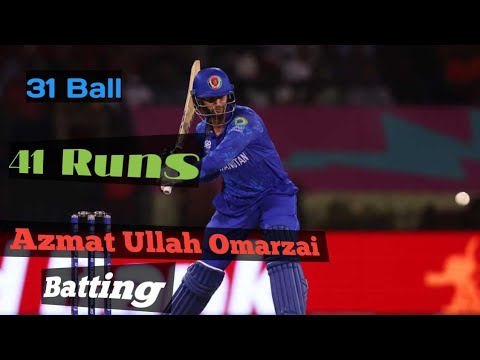 Azmat Ullah Omarzai Brilliant Batting Today Afghanistan Vs England