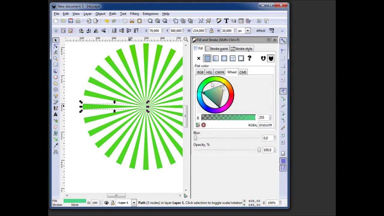 Sunrays In Inkscape Youtube