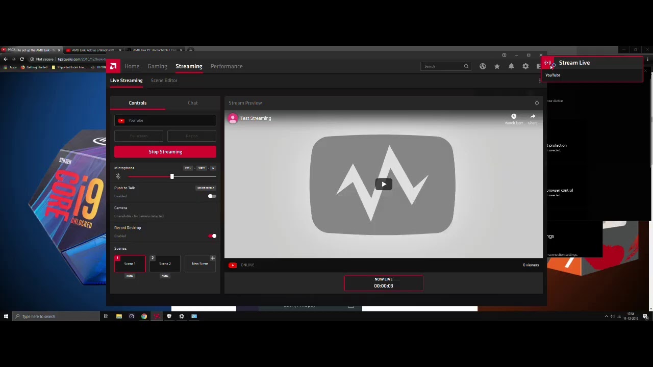 Test Streaming Youtube