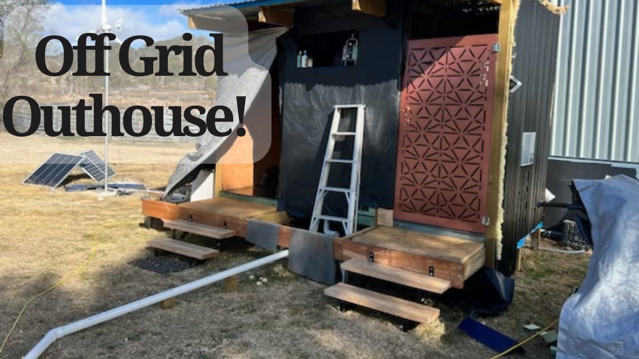 Diy Off Grid Outhouse Construction Walls Doors And Steps Part 6 Youtube
