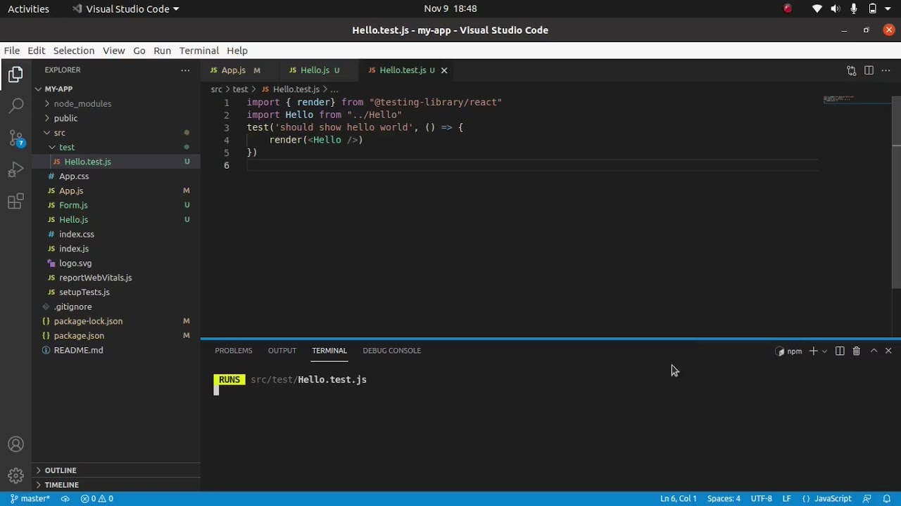 Rendering And Debugging Component In React Testing Library Youtube