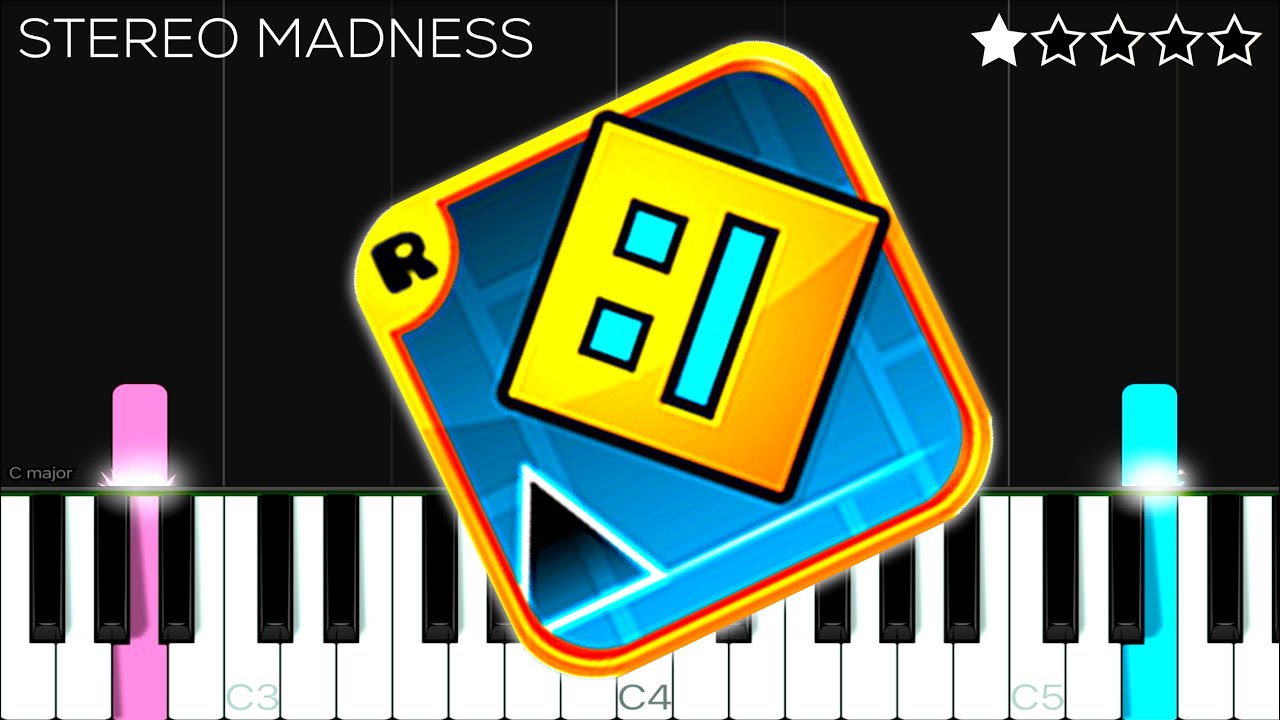 Geometry Dash Level 1 Stereo Madness Easy Piano Tutorial Acordes