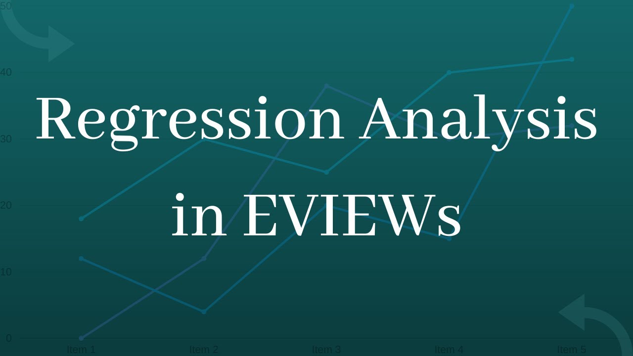 Regression Analysis In Eviews Youtube