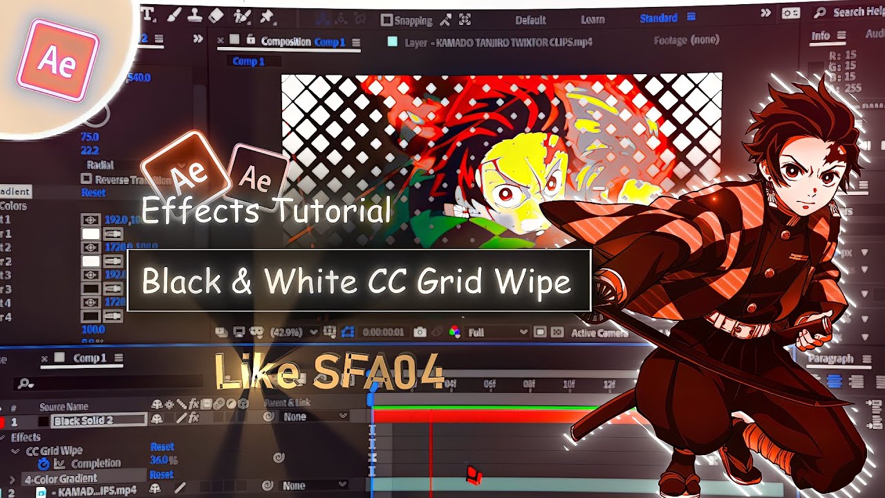 Cc Grid Wipe Effects In After Effects Amv Tutorial Free Project