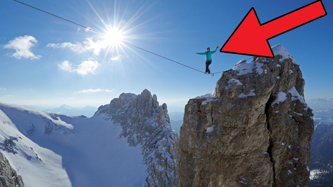 Hayley Ashburn Highlining In The Dolomites Slacklining Extreme Sport