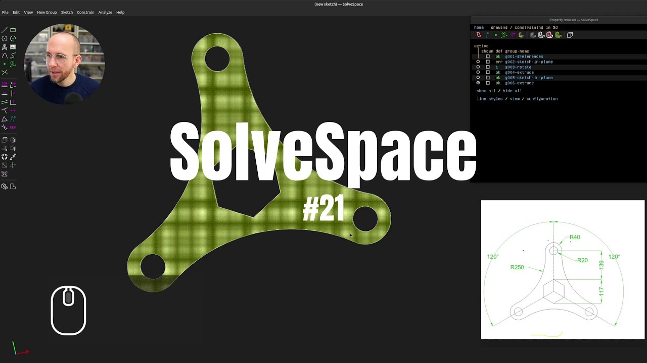 Solvespace Cad Challenge 21 Youtube