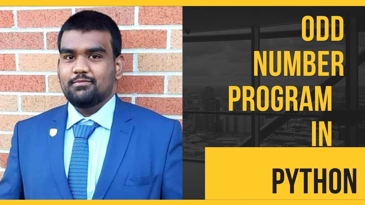 Odd Number Program In Python Youtube