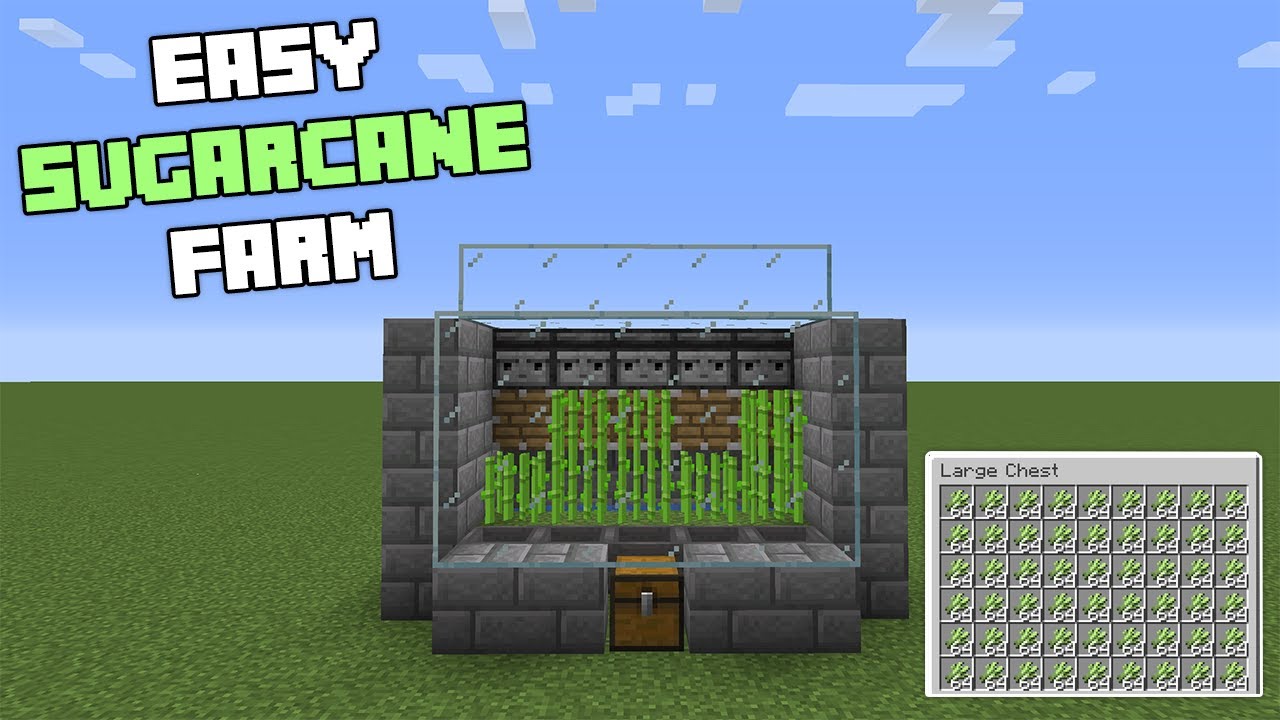 Minecraft Easiest Automatic Sugarcane Farm 1 20 Working Youtube