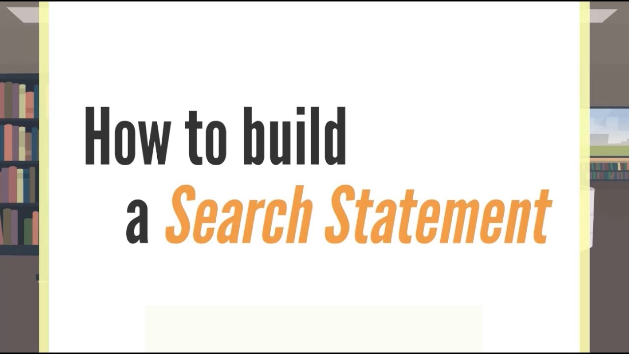 How To Build A Search Statement Youtube
