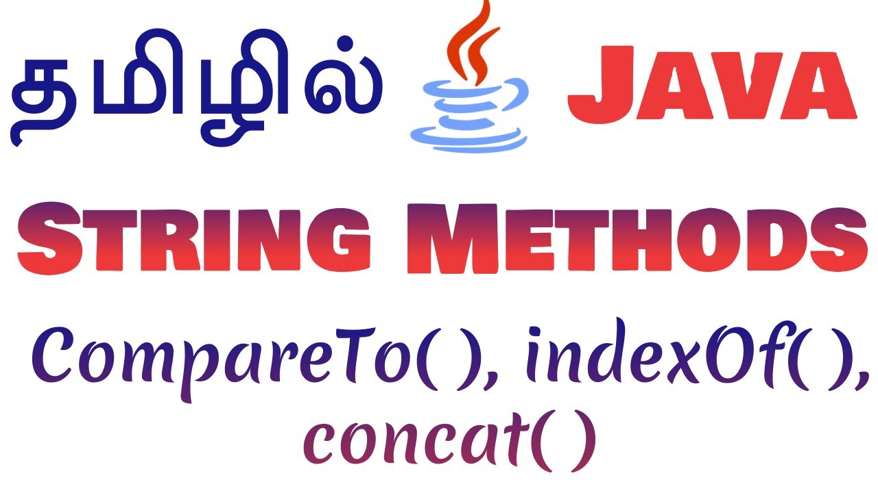 Java In Tamil String Class Compareto Other Methods