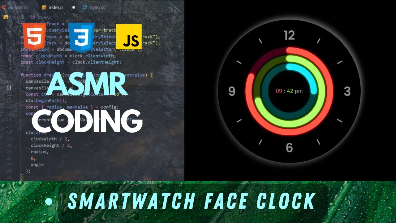 Asmr Coding Smartwatch Face Clock In Html Css And Javascript