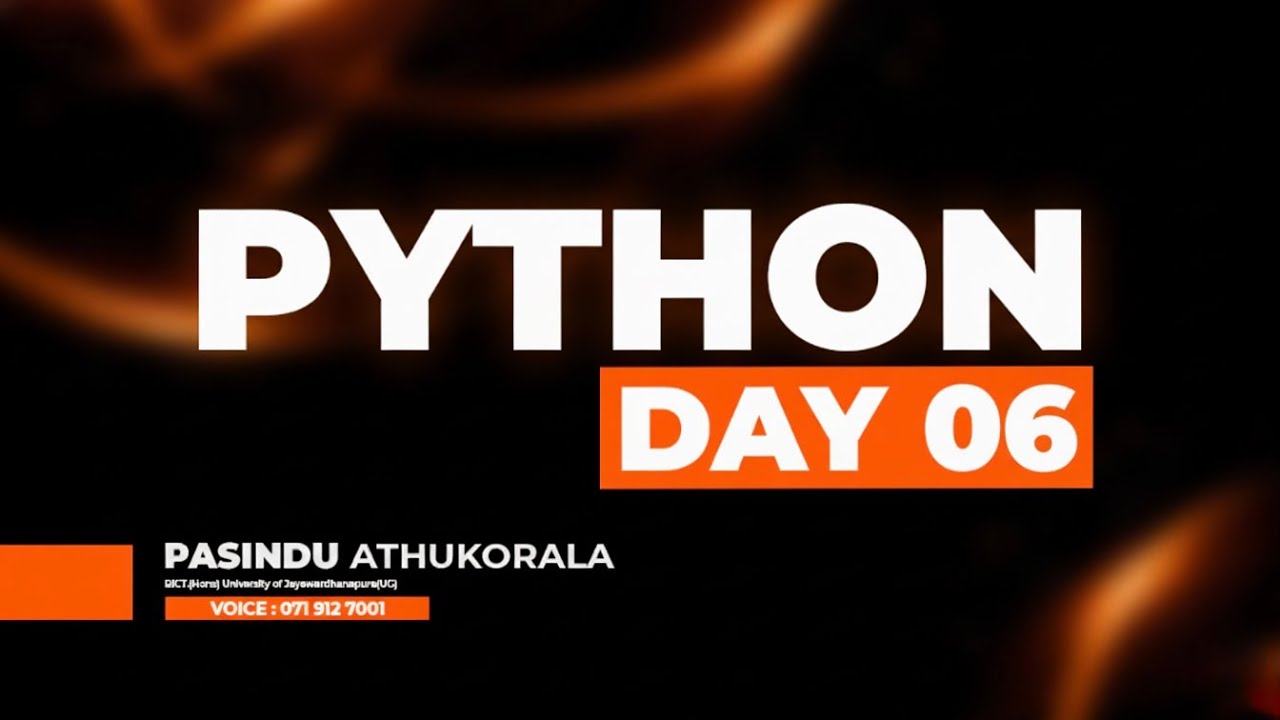 Python Seminar Day 06рџ ґ Youtube